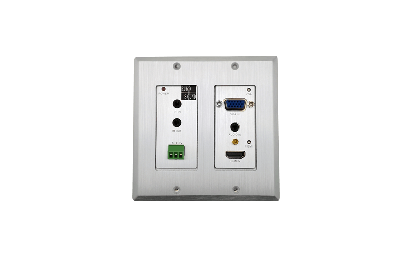 2-TYPES INPUT TRANSMITTER WALL-PLATE - Eurosound